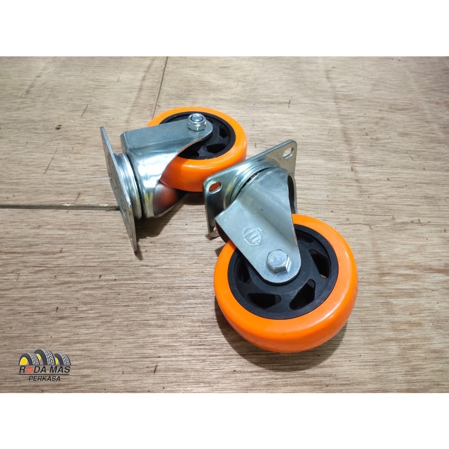 Jual RODA HH NYLON KASTOR FRT 4 INCH MERAH HIDUP TROLY RODA ETALASE Per ...