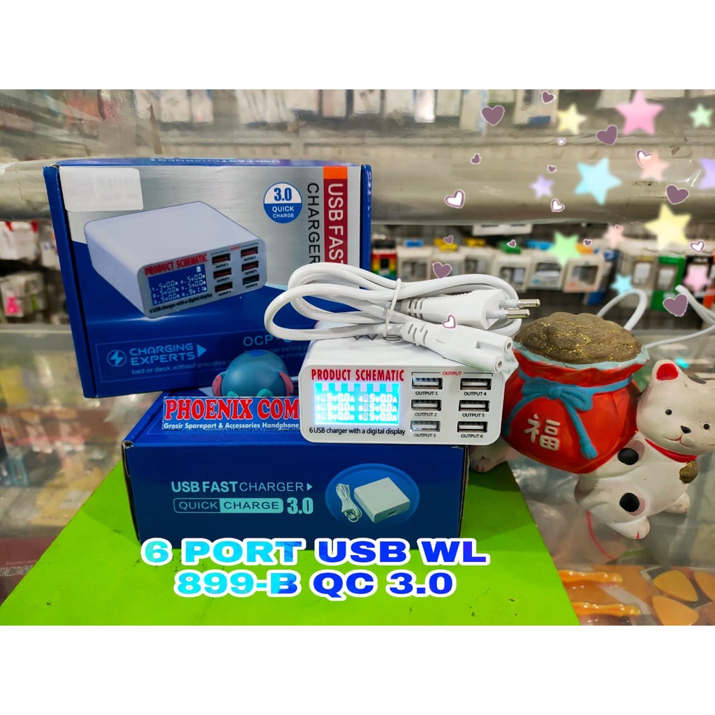 Jual ADAPTOR CHARGER 6 PORT USB SUNSHINE SS-304Q DIGITAL QC 3.0 FASTCHARGING | Shopee Indonesia