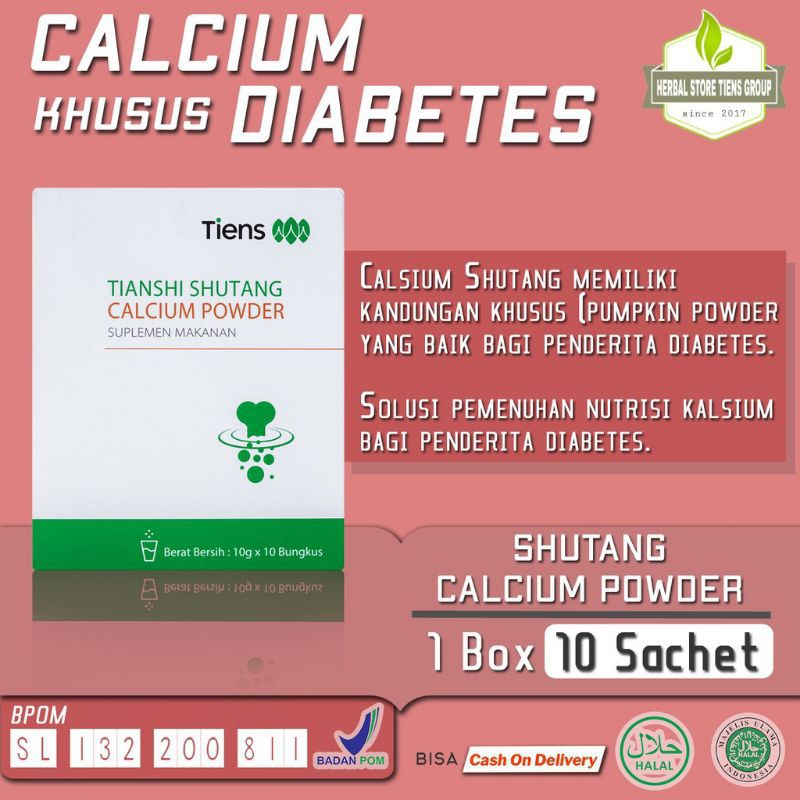 Jual Shutang Calcium Powder 1 Box Isi 10 Sachet | Mengatasi Diabetes ...