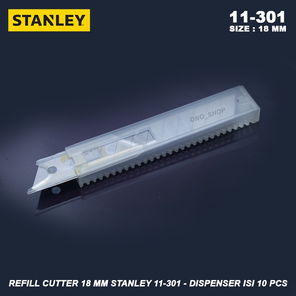 Jual Refill Cutter 18 mm Stanley 11-301 - Dispenser isi 10 Pcs | Shopee ...
