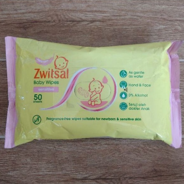 Jual Zwitsal Sensitive Baby Wipes 50 sheets/Tissue Basah Bayi/Tisu ...