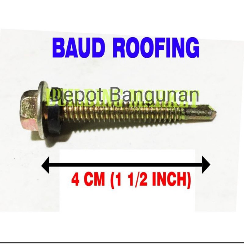 Jual Skrup Roofing Sekrup Roofing Baut Roofing 4 CM 11/2 Inch @ 1 Buah ...