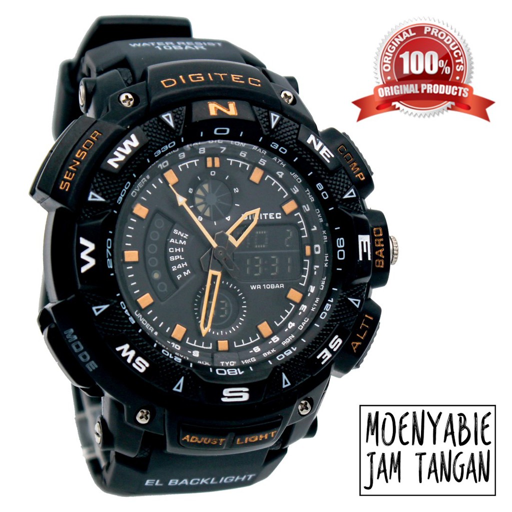 Jual Digitec DG 2044T Black Gold Original Dan Anti Air Jam Tangan ...