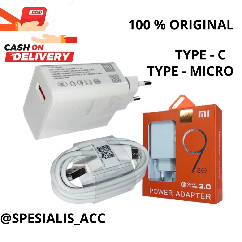 Jual Charger Xiaomi Original Type - C / Type - Micro. Fast Charging ...
