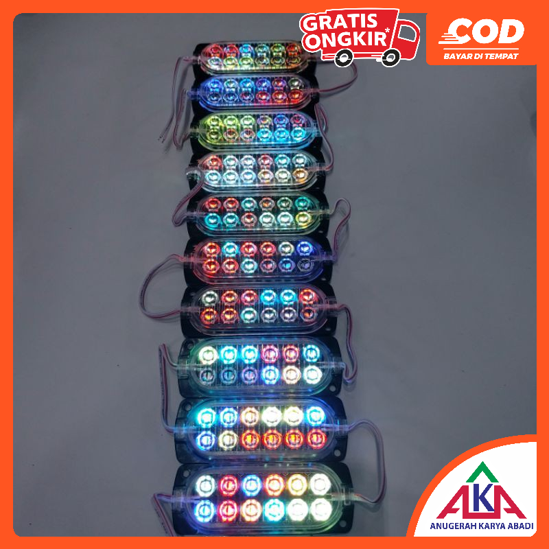 Jual Modul LED RGB Ultrasonic 12 Mata 12V / 24V | Shopee Indonesia