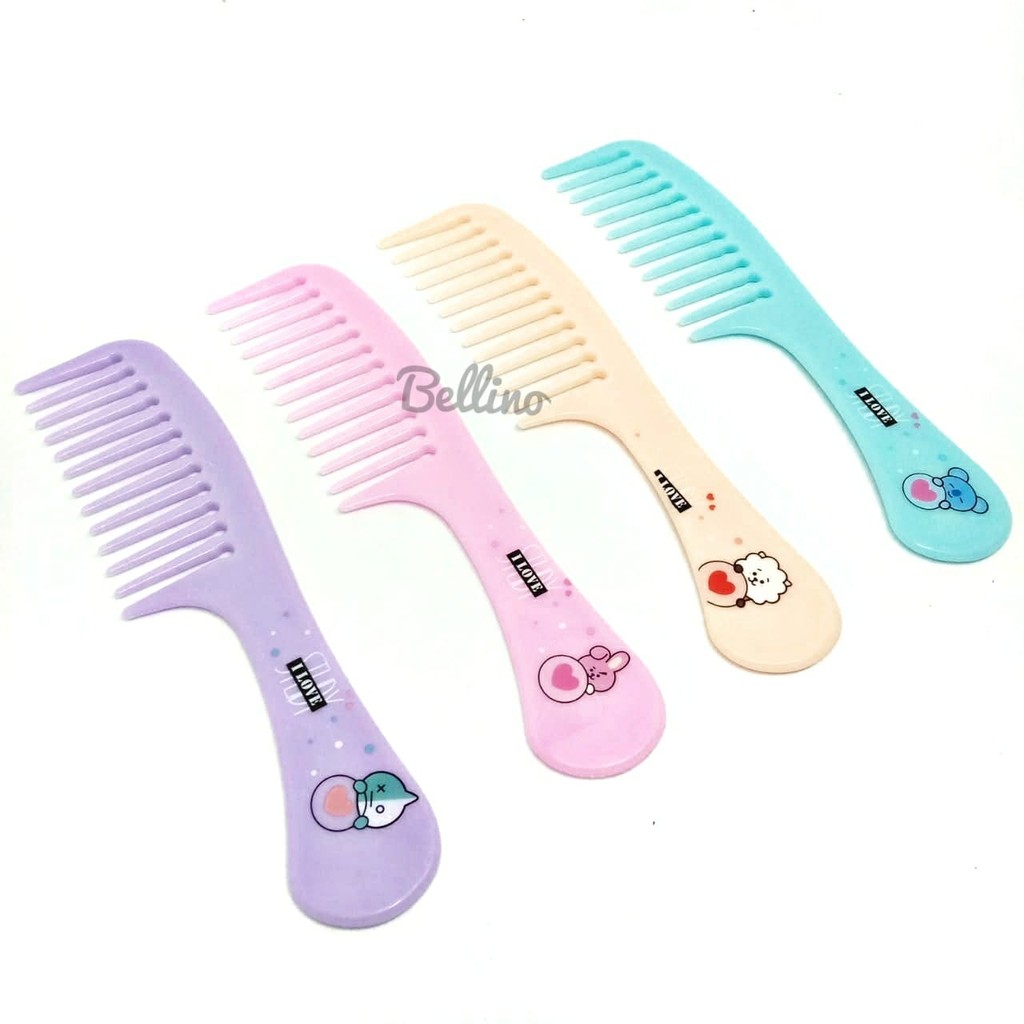 Jual 1Pcs Sisir Rambut Wanita Renggang Anti Rontok Motif Karakter Lucu ...