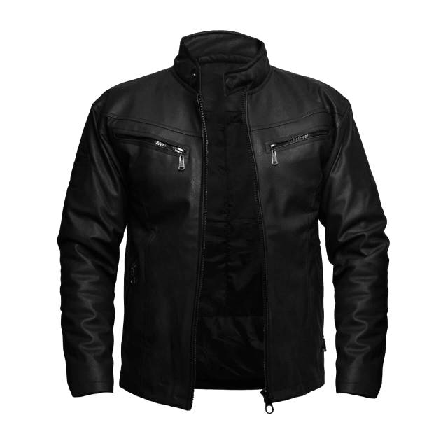 Jual JAKET KULIT HITAM POLOS | Shopee Indonesia