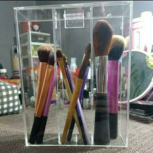 Jual Acrylic akrilik tempat brush kecil acrylic organizer ( brush kecil ...