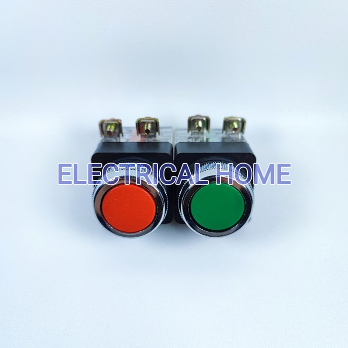 Jual Push Button 25mm 2kaki PB-2510 Merah/Hijau | Shopee Indonesia