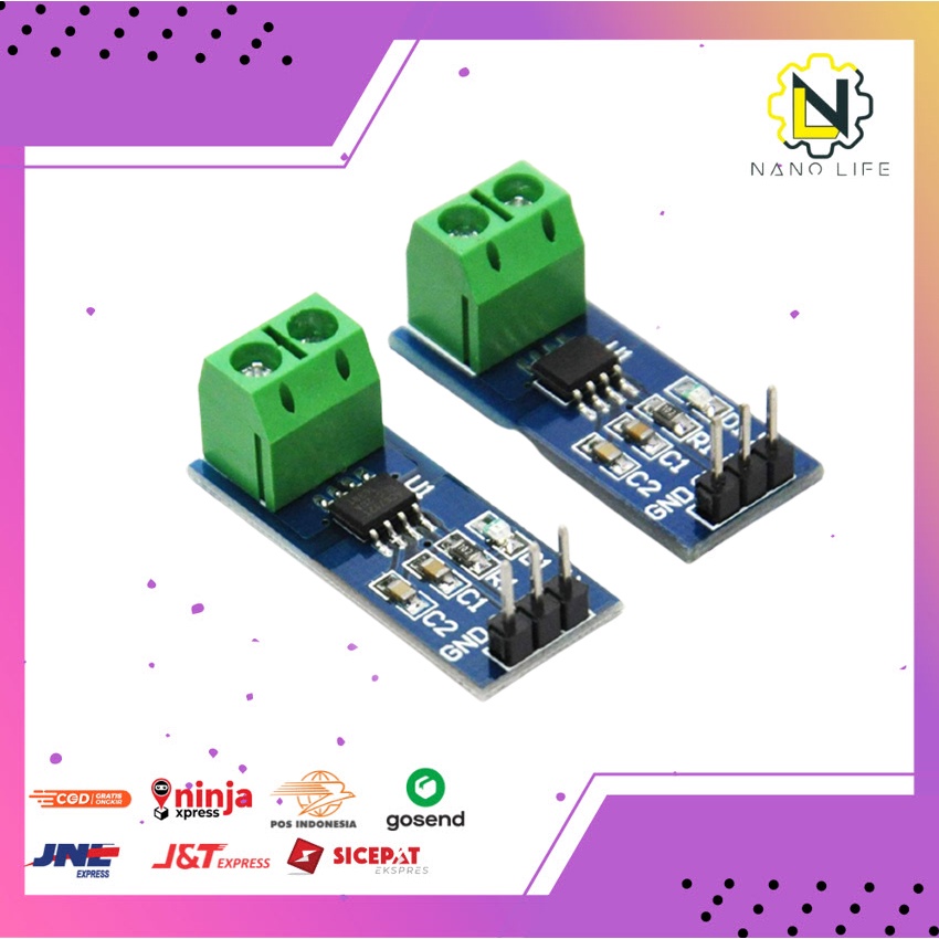 Jual SENSOR ARUS ACS712 5A RANGE HALL CURRENT SENSOR MODULE | Shopee ...