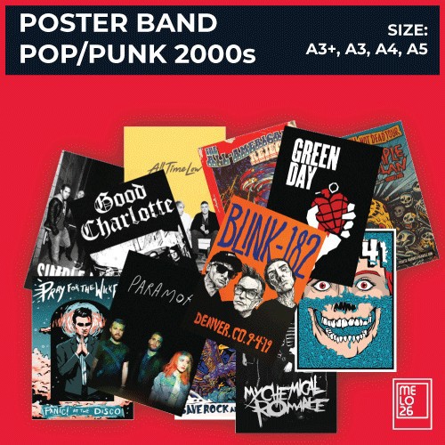 Jual Poster Band Pop Punk 2000s - A3 | Shopee Indonesia