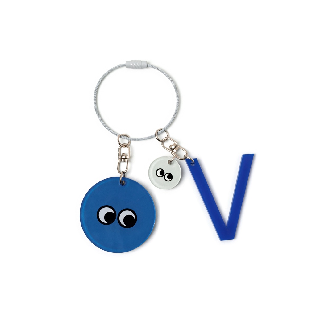 Jual Kanavaia Customizable Letter Acrylic Keychain - Set 3 (Kookie Blue ...