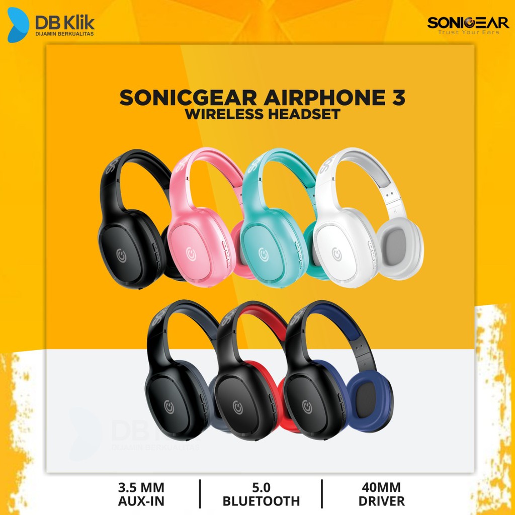 Jual Headset Sonicgear AirPhone 3 Wireless | Shopee Indonesia
