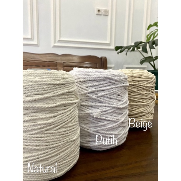 Jual tali macrame non warna berat 1kg, benang macrame | Shopee Indonesia