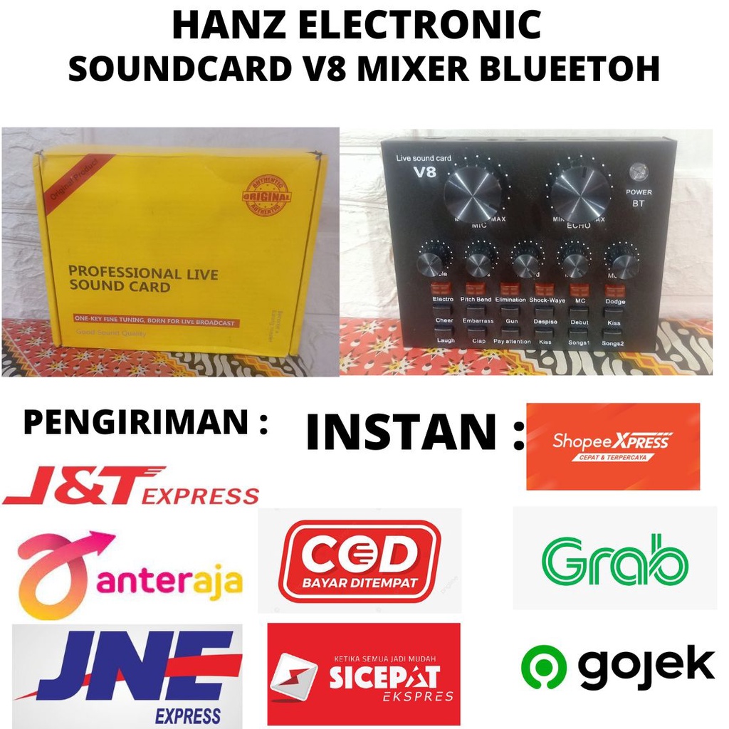 Jual Sound card V8 Mixer Bluetooth SoundCard V8 Audio Soundcard ...