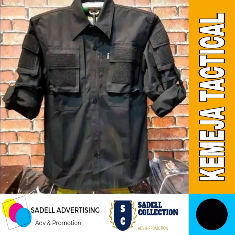 Jual Kemeja PDH Tactical Seragam PDH Tactical Hitam Lengan Panjang Pria ...