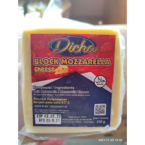 Jual Keju Mozzarella Block Dicha | Shopee Indonesia
