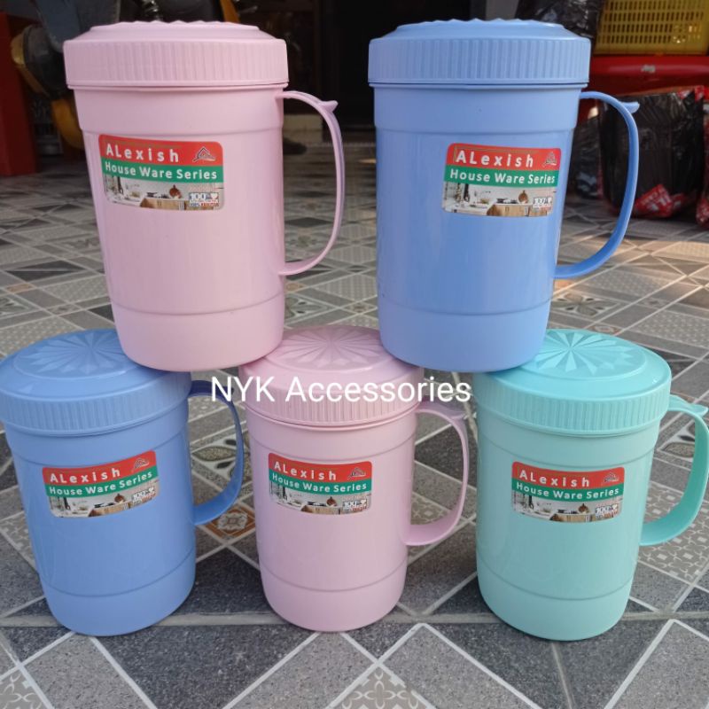 Jual NYK Gelas mug tutup drat Benji 1 liter/Gelas 1 liter/Mug tutup ...