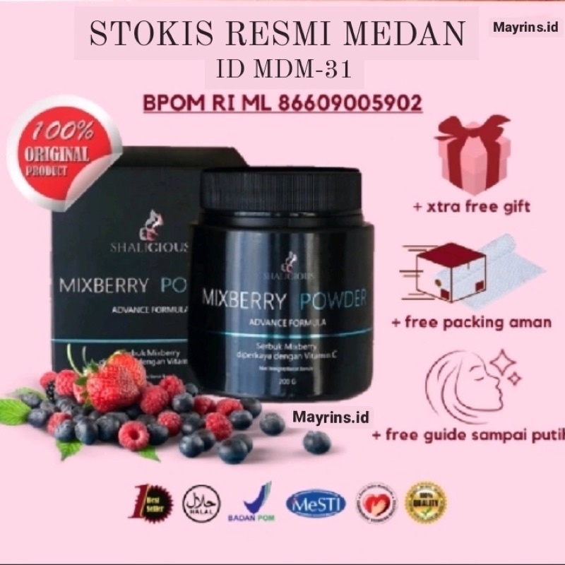 Jual MIXBERRY POWDER SHALICIOUS ORIGINAL (BPOM READY) | Shopee Indonesia
