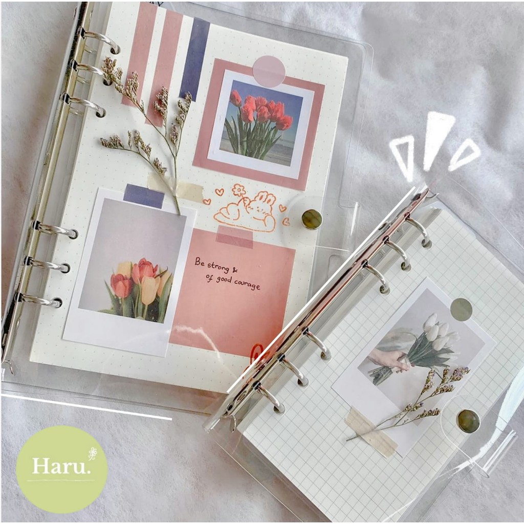 Jual [HARU] Cover Binder A5 Binder A6 Transparan Bening 6 Rings ...