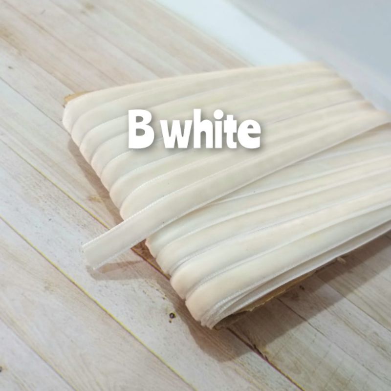 Jual PER METER PITA BLUDRU HARGA 2.000 WARNA PUTIH LEBAR 0.7CM | Shopee ...