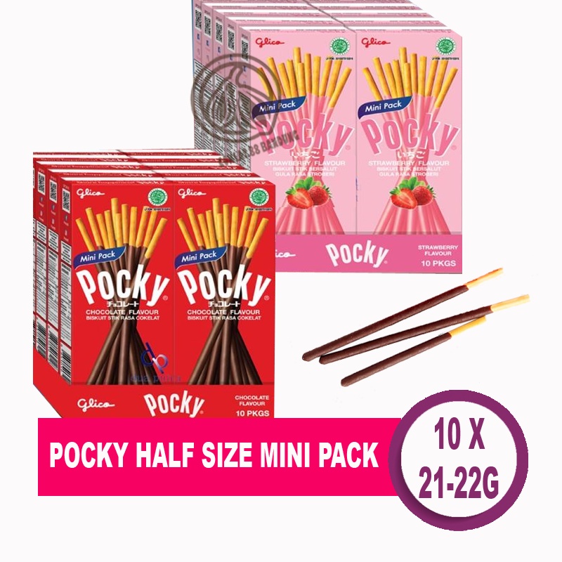 Jual POCKY MINI 1 BOX 10 PCS X 22GR HALF, GLICO PEJOY COKLAT 1 PACK DUS ...