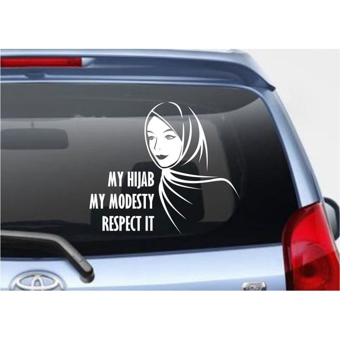 Jual Stiker Mobil My Hijab My Modesty Respect it - Jilbab - Car Decal ...