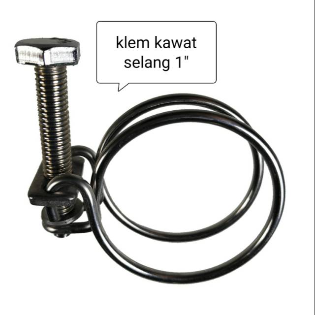 Jual klem selang air 1 inchi inc in dim 1" kawat baja stainless steel ...