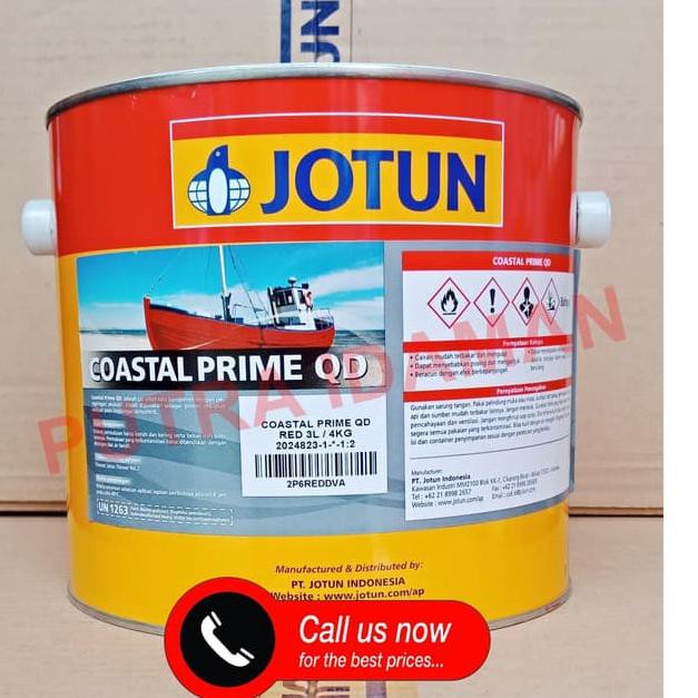 Jual DI-498>> JOTUN CAT KAPAL / COASTAL PRIME QD RED 3 LITER / CAT JOTUN MARINE | Shopee Indonesia