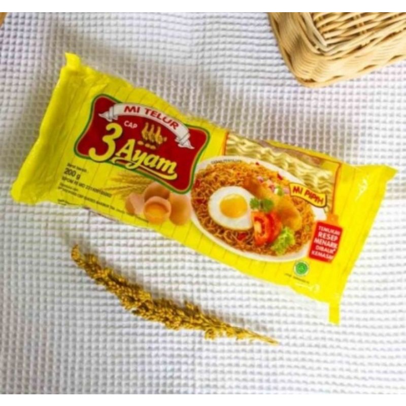 Jual MI TELUR CAP 3 AYAM 200GR | Shopee Indonesia