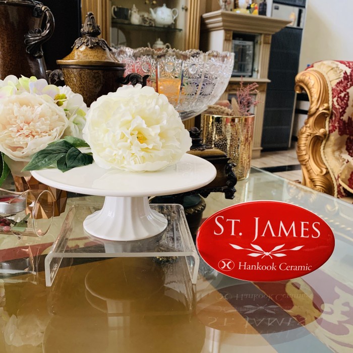Jual Footed Cake Stand Plate Saint James Flutef White | Shopee Indonesia