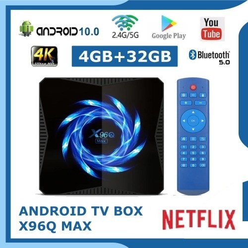 Jual TV BOX X96Q MAX 4GB/32GB 6K ANDROID 10 MIRACAST AIRPLAY BLUETOOTH ...