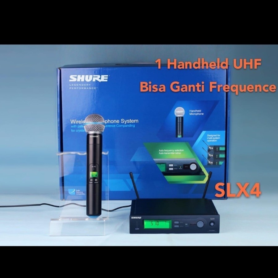 Jual Mic Wireless Shure SLX4 SLX24 SLX 4 Beta58 UHF Single Mic Multi ...