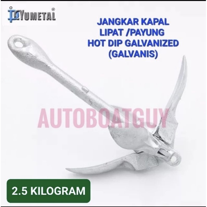 Jual JANGKAR KAPAL Lipat / Payung Galvanis (Grapnel Anchor) 2.5 ...