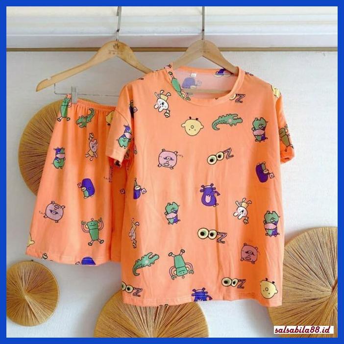 Jual nalalec-naletes- setelan baju wanita model santai - orange -ght67 ...