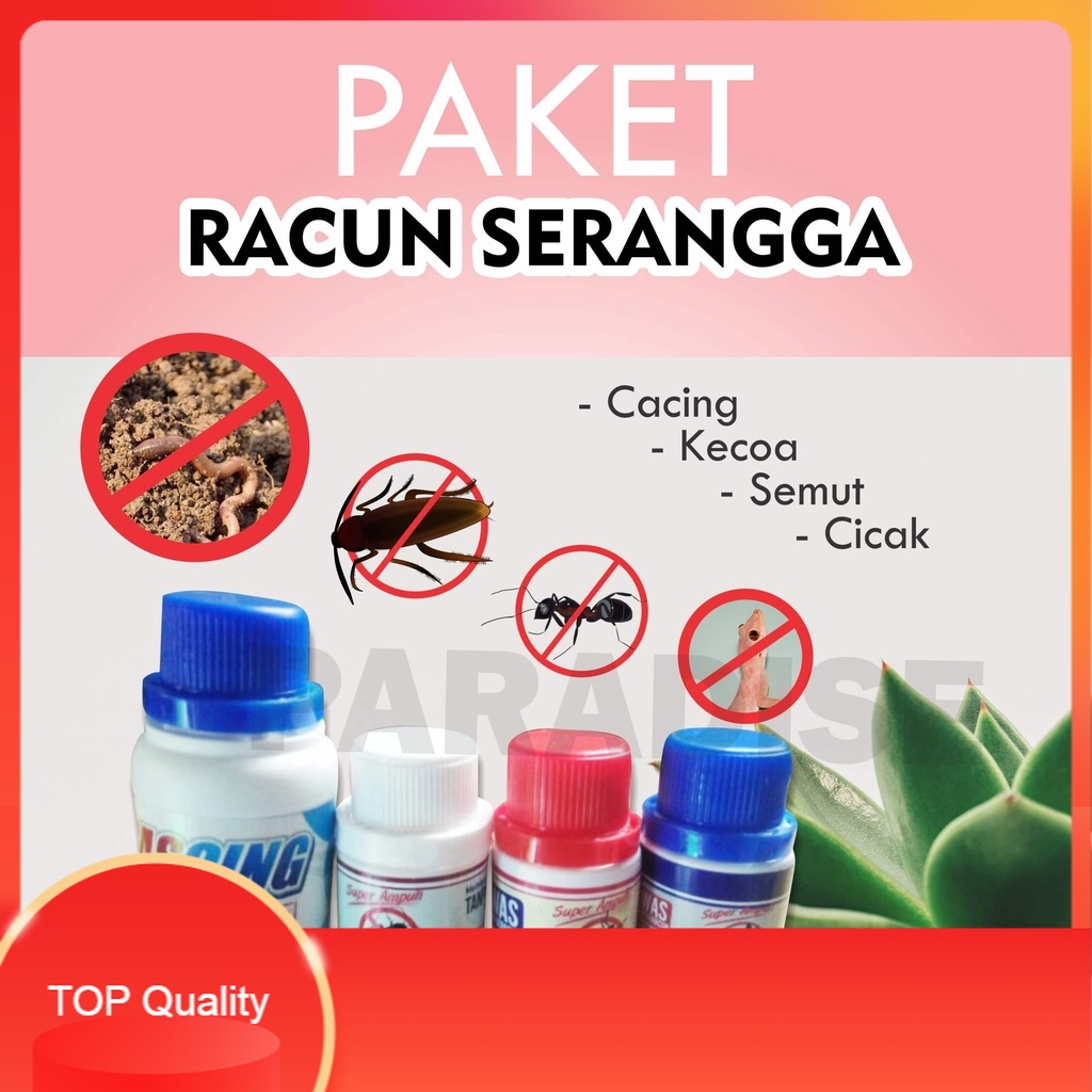 Jual Paket Racun Serangga Kecoak Cacing Cicak Semut botol kecil murah ...