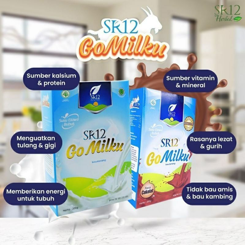 Jual SR12 Go Milku Susu Kambing Etawa Terbaik/ Gomilku Asi Booster ...