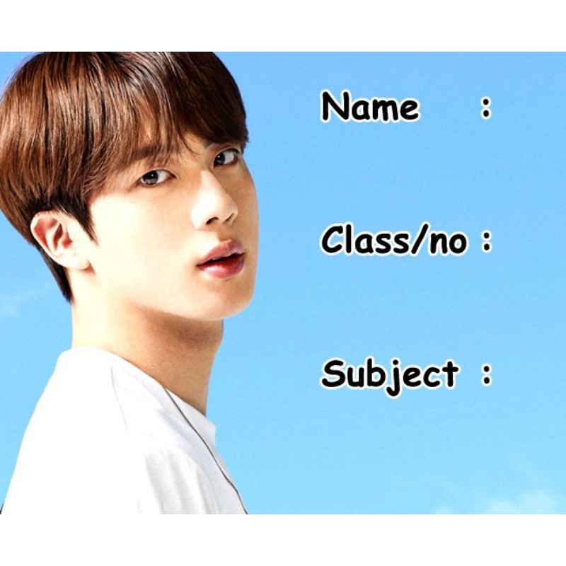 Jual BTS Sticker Label Nama Buku Book Sticker Name Label School ...