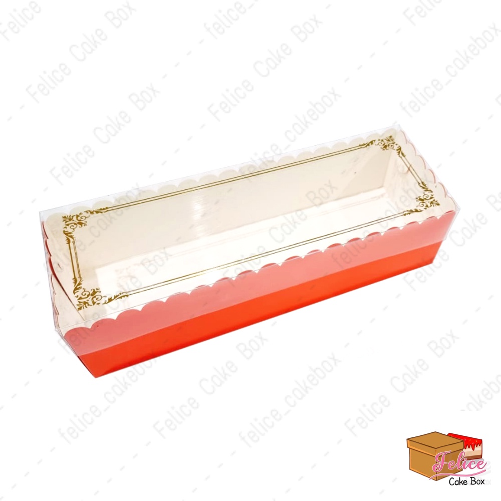 Jual BOX BOLU GULUNG TUTUP MIKA 30X10X8 CM isi 10 pcs / DUS BOLU GULUNG ...