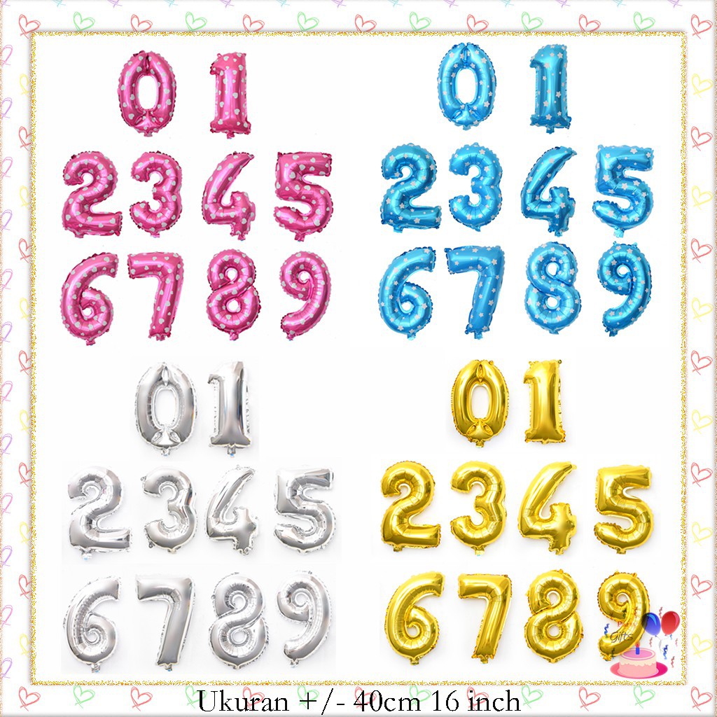 Jual GH 663 - Balon Foil Angka | Shopee Indonesia