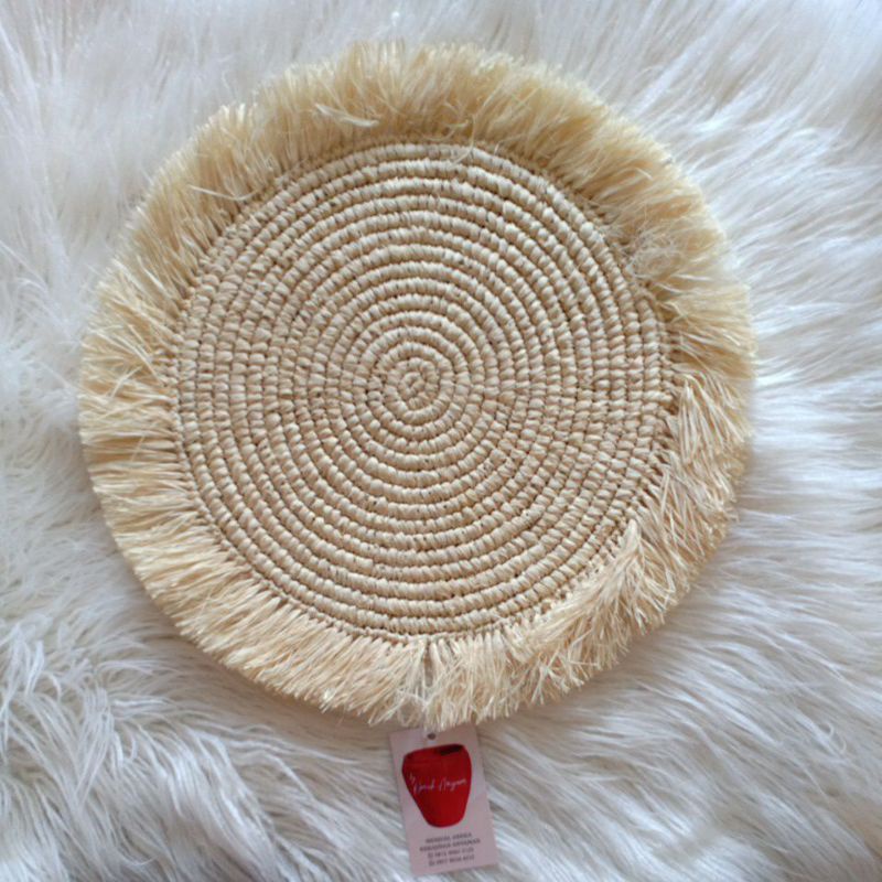 Jual Placemat Sisal diameter 40/Tatakan Piring Gelas Sisal/Alas Piring ...