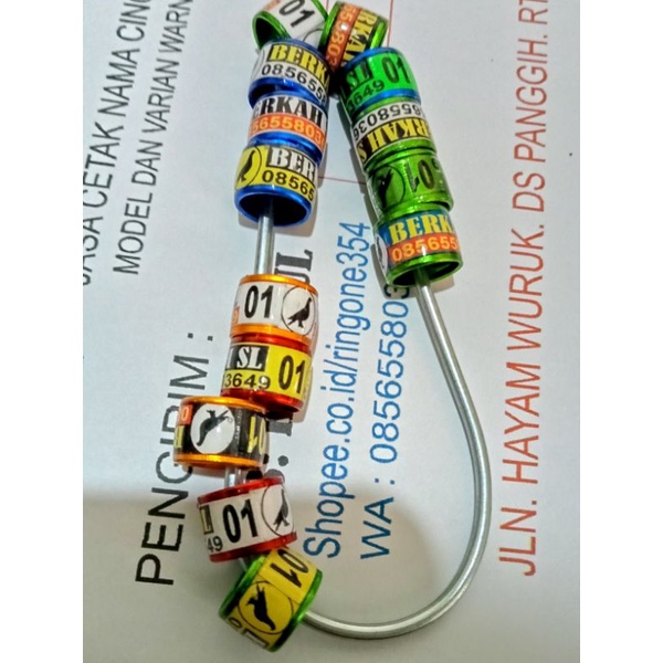 Jual ring merpati dewasa model roda pesan nama minimal 25 bj. merpati ...