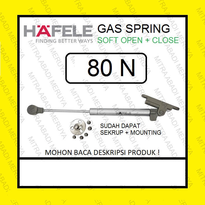 Jual Gas Spring HAFELE Hidrolik Jok Motor 80 N Hidrolik Lemari Cabinet ...