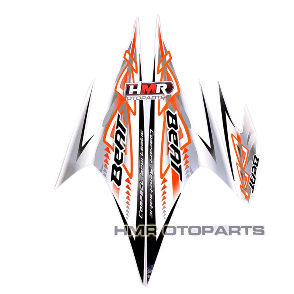 Jual HMR Striping Honda Beat Karbu 2012 Stiker Body Standar - Putih ...