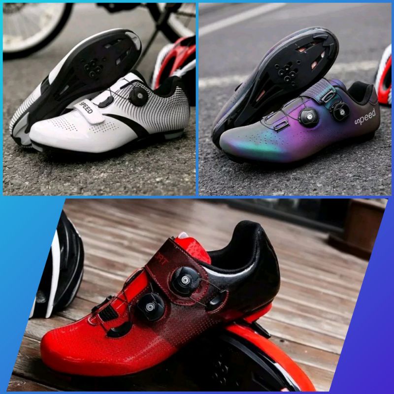 Jual Promo Sepatu Cleat Sepeda Roadbike Shoes Road Bike 2 in 1 MTB Clit ...