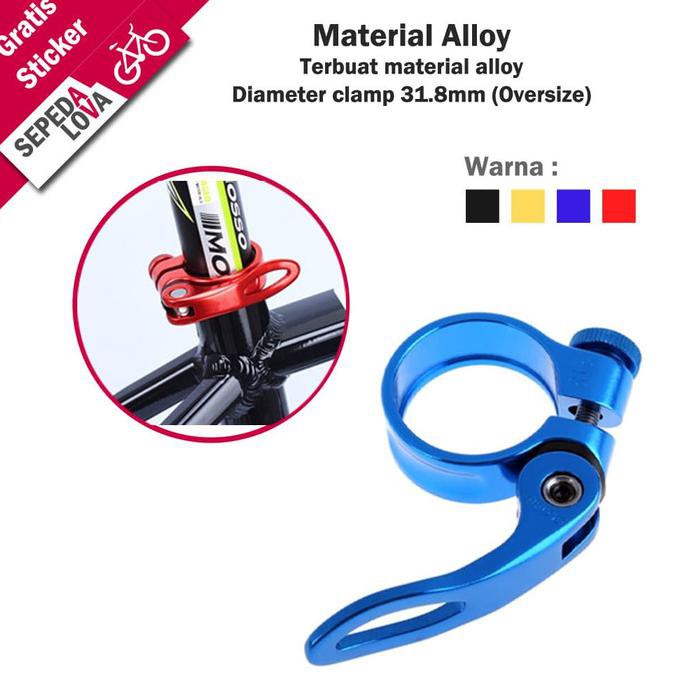 Jual Seatpost Clamp Klem Tiang Sadel Sepeda 31,8Mm Oversize - Biru ...
