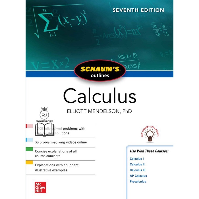 Jual Pdf Buku Schaum's Outline of Calculus 7th Ed 2022 | Shopee Indonesia