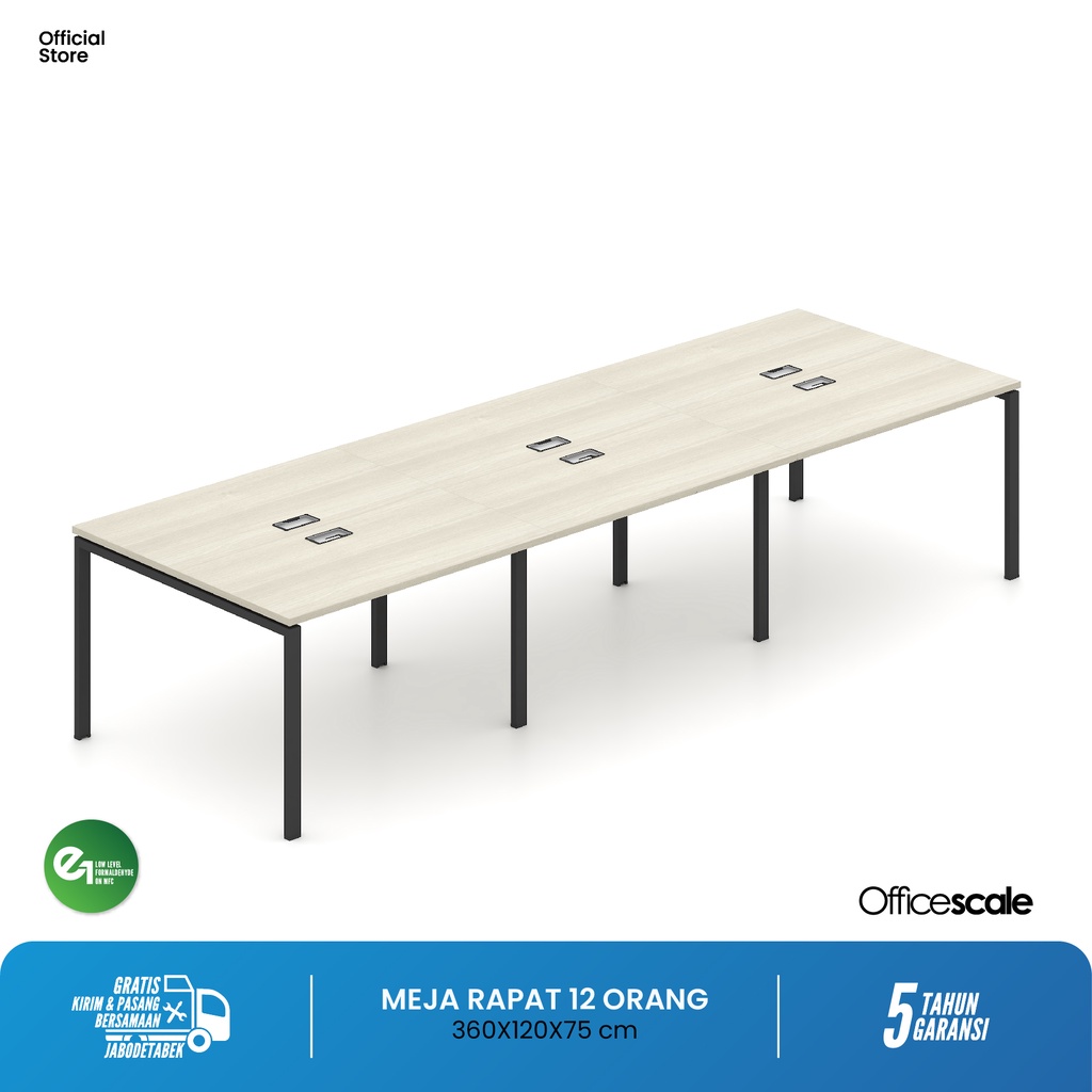 Jual Officescale Meja Rapat I Meja Meeting 12 Orang - 360x120x75cM ...
