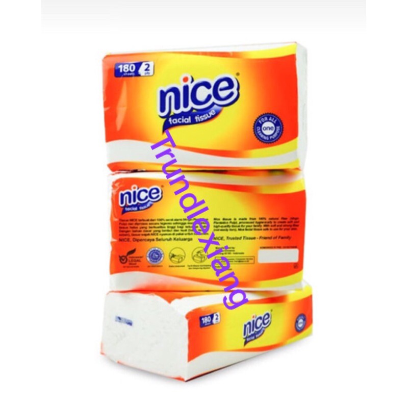 Jual tissue nice 180s facial tissue 2 play ( beli 1 paket isi 3 pack ...