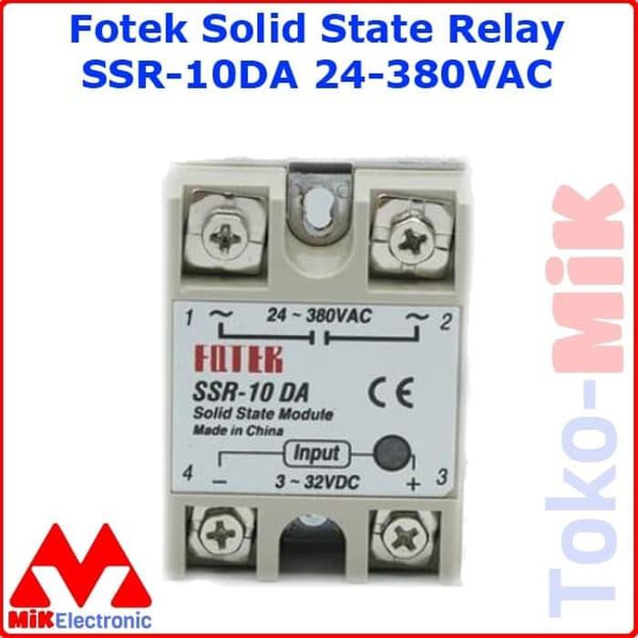 Jual PROMO FOTEK SSR-10DA 10A SOLID STATE RELAY SSR DC CONTROL AC 3-32VDC/24-380V MIK robot ...